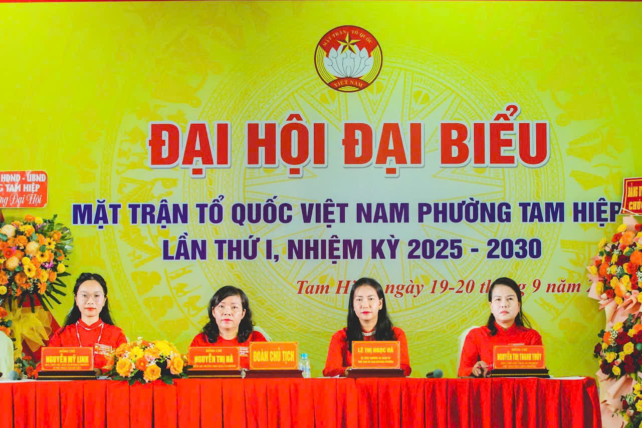 ĐẠI HỘI ĐẠI BIỂU MẶT TRẬN TỔ QUỐC VIỆT NAM PHƯỜNG TAM HIỆP LẦN THỨ I, NHIỆM KỲ 2025-2030